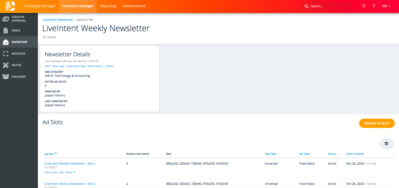Newsletter Overview - LiveIntent Knowledge Base