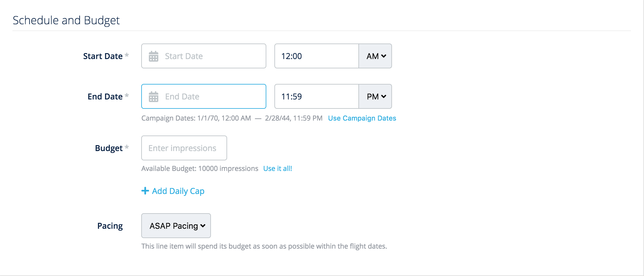 Setting Up a Guaranteed Direct-Sold Campaign and Line Items - LiveIntent Knowledge Base