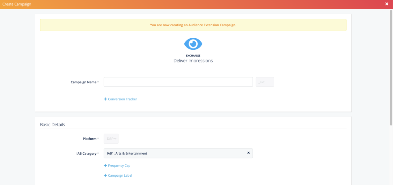 Setting up an Audience Extension Campaign - LiveIntent Knowledge Base